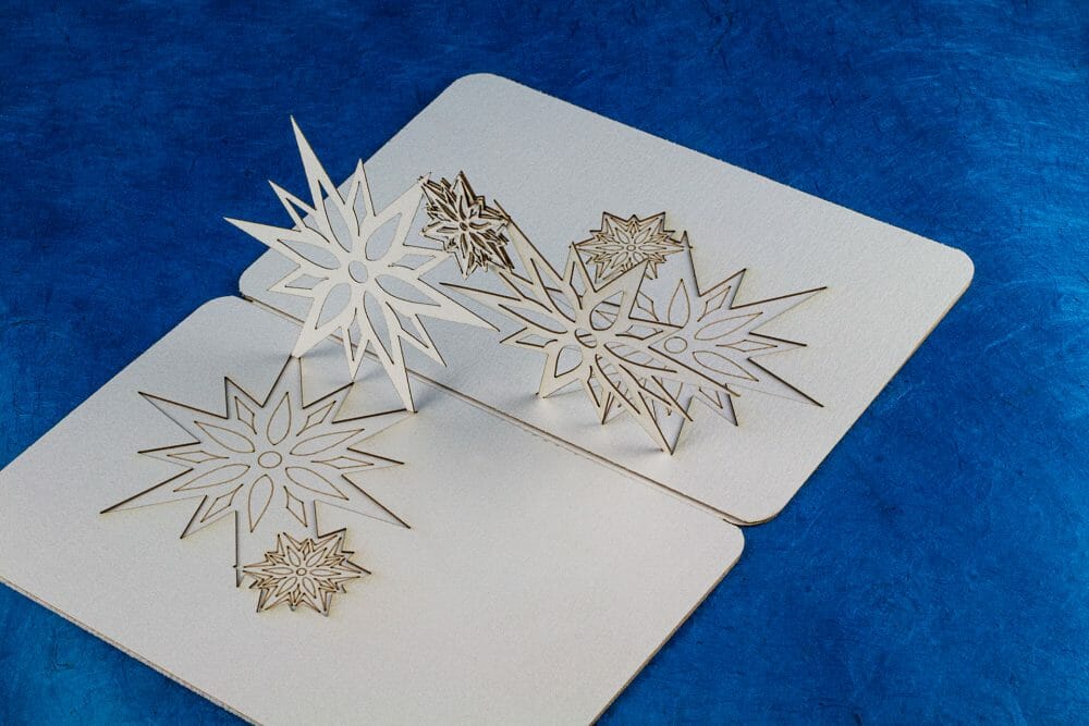 180-Degree-Open Pop Up Snowflakes - Evermore Stud.io